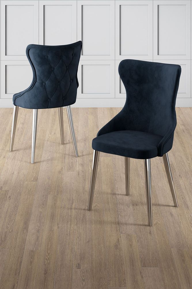 Alpa - Anthracite, Chrome Anthracite Chrome Chair Set (4 — Bazzar.rs