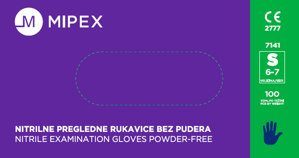 Mipex Nitrilne rukavice plave Small 100kom — Bazzar.ba