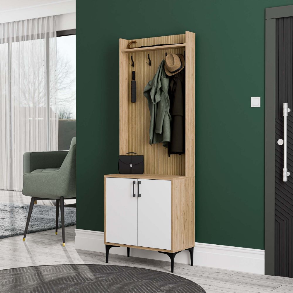 ROYAL 5002 Oak White Hall Stand — Bazzar.ba