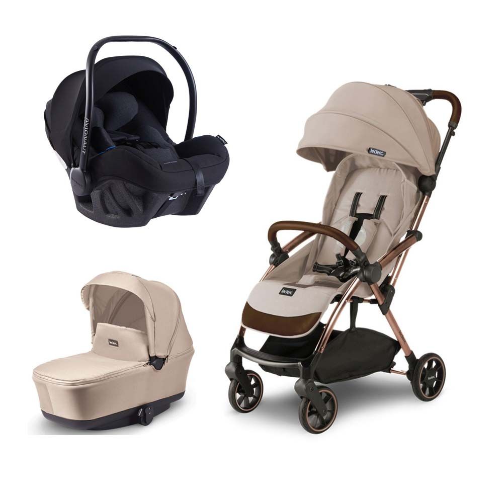 Leclercbaby Influencer dječja kolica, Sand Chocolate 3u1 B — Bazzar.hr