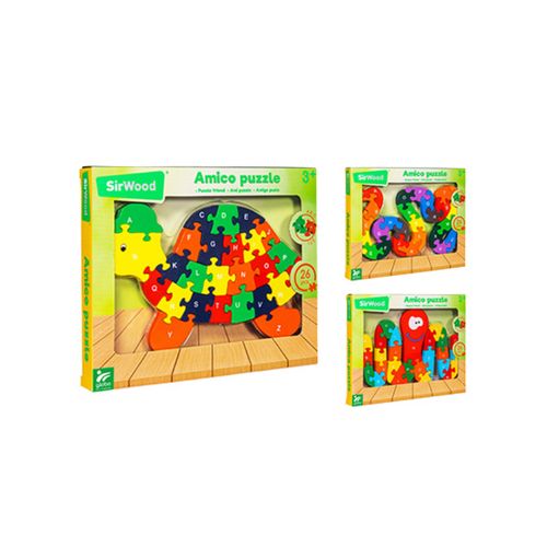 GLOBO SIRWOOD Drvene puzzle slova i brojevi — Bazzar.ba
