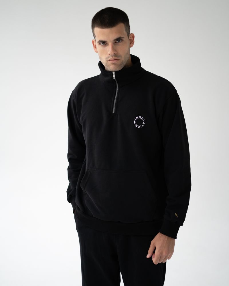 Innovation X Muški Komplet Crni (Duks Half Zip) — Bazzar.rs