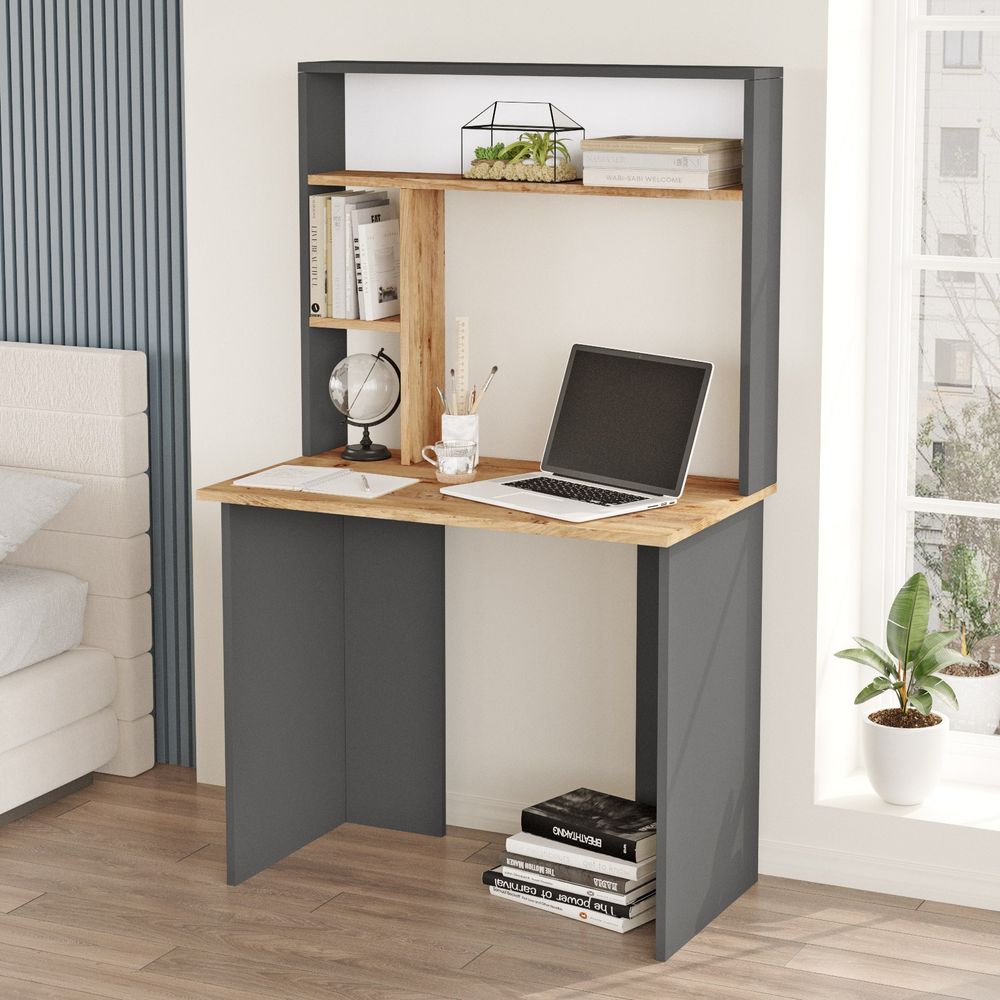 Br2-Aa Atlantic Pine Anthracite Radni Sto — Bazzar.ba