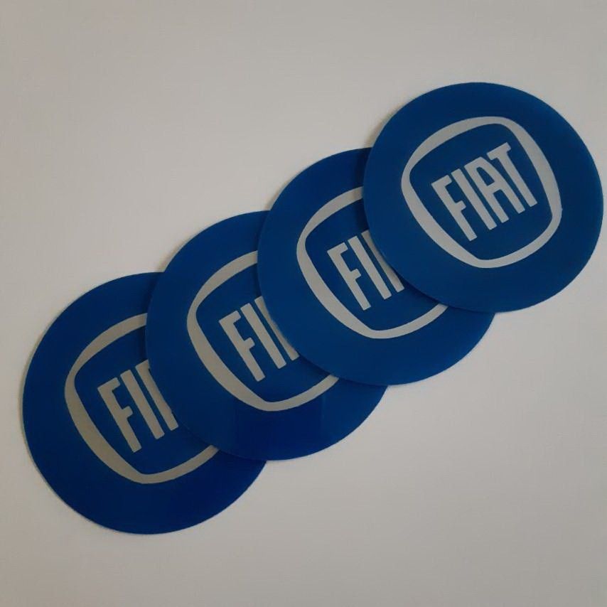 Stikeri za ratkape Fiat - Plavi Fi76mm (Set od 4 komada) — Bazzar.ba