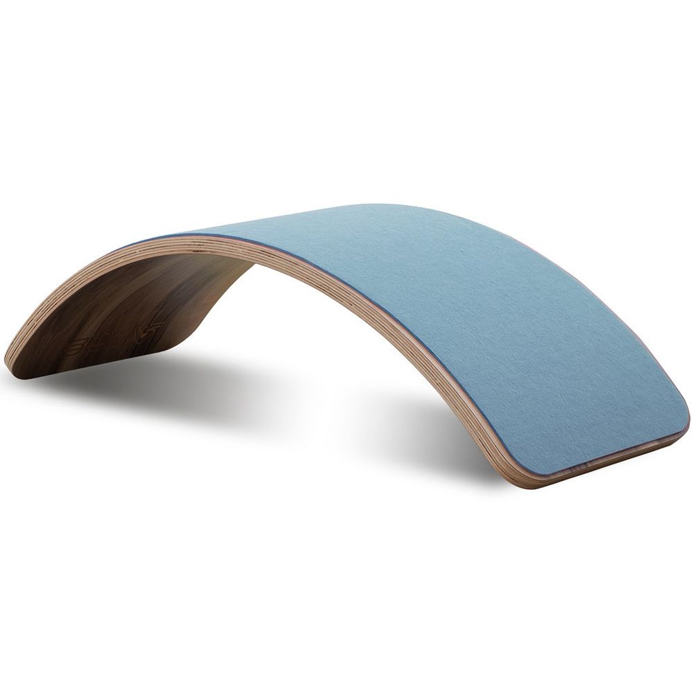 Wavy Board - Walnut, Blue Walnut Blue Wooden Balance Board — Bazzar.rs