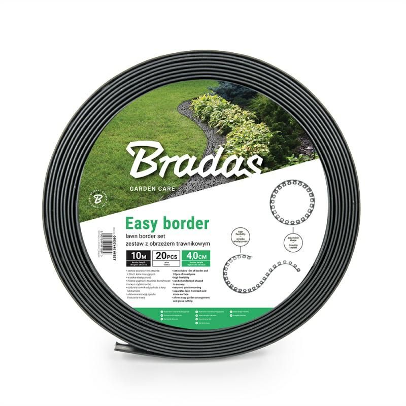 Set rubnjaka za travnjak Easy Border 40mm u grafitnoj boji — Bazzar.hr