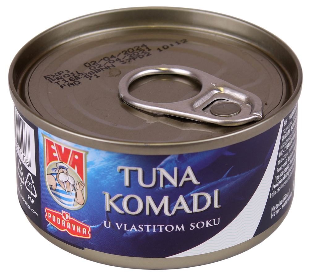 Eva Tuna Komadi u Vlastitom Soku 80g — Bazzar.ba