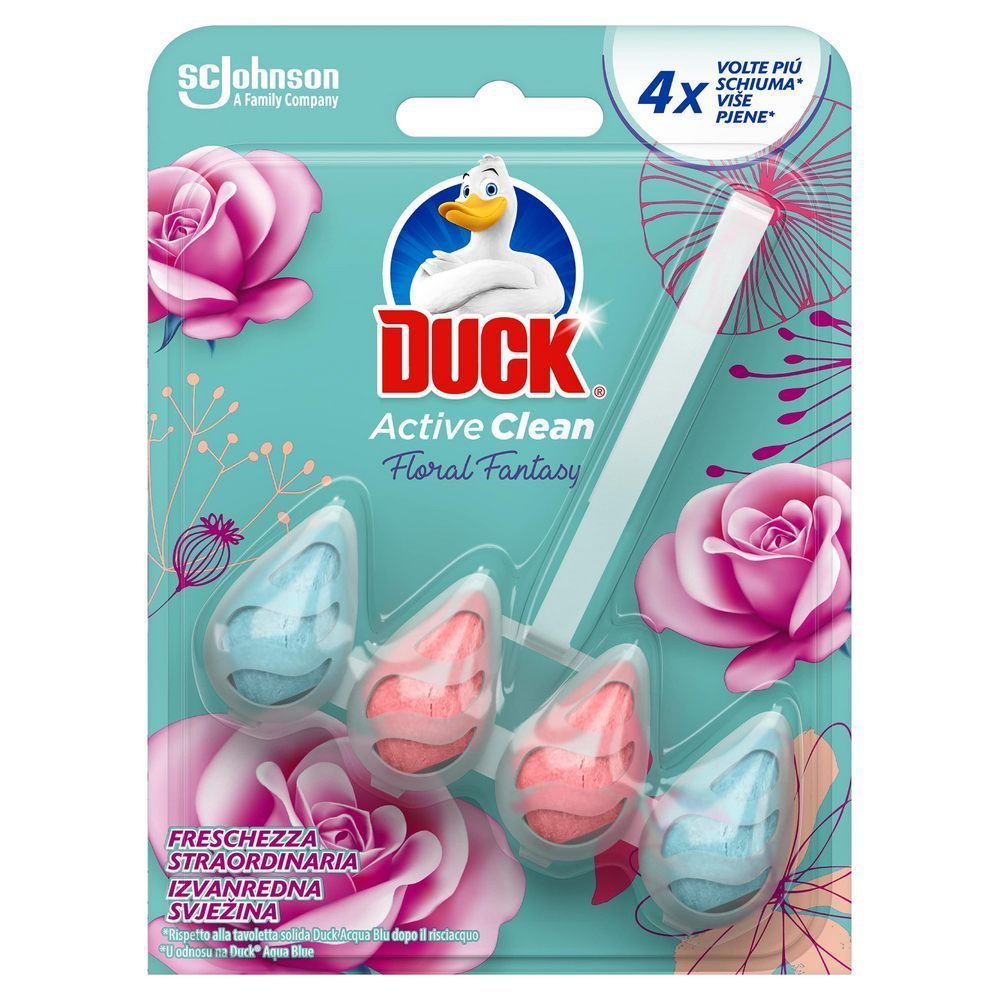 Duck® Active Clean Floral osvježivač za WC školjku — Bazzar.hr