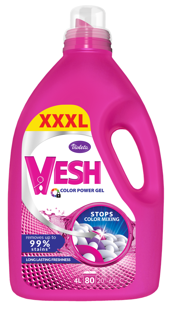 Violeta Vesh koncentrirani Color gel 4 L 80 pranja XXL — Bazzar.hr