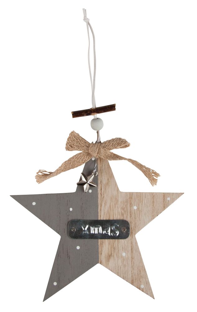 Božićni ukras-drveni ukras zvijezda MDF 18 cm — Bazzar.hr