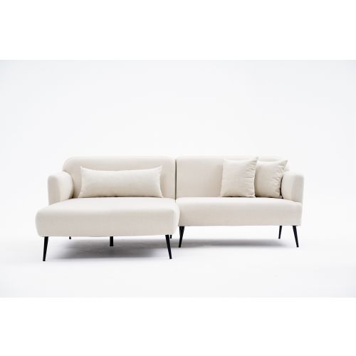 Revos Left - Cream Cream Corner Sofa — Bazzar.rs