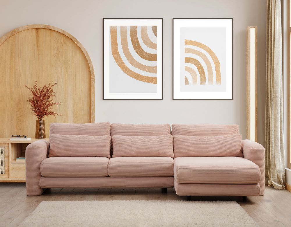 Lily Corner Left Pink Pink Corner Sofa — Bazzar.rs