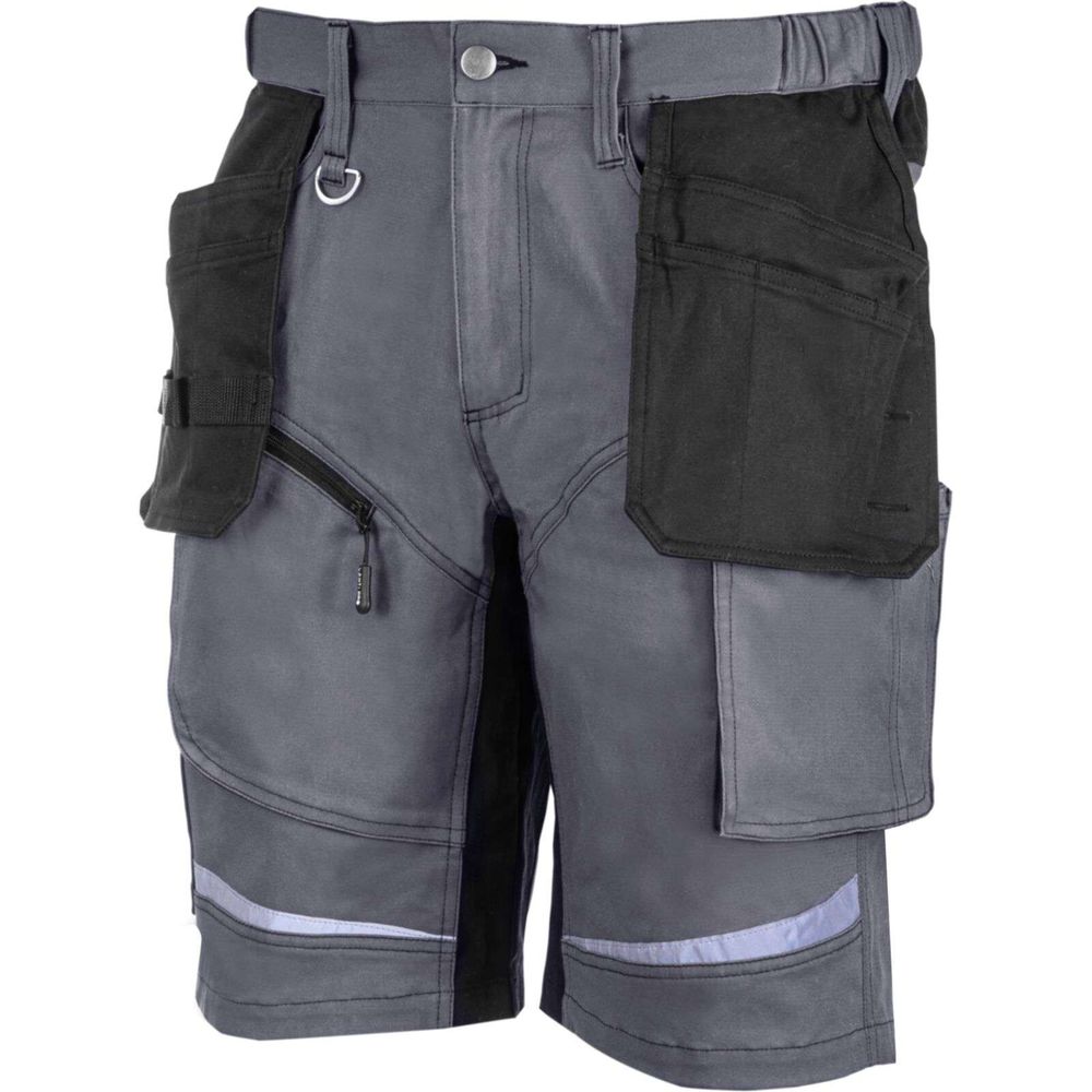 Slim Fit Zaštitne Kratke Hlače Sivo-Crne L Lahti L4071203 — Bazzar.hr