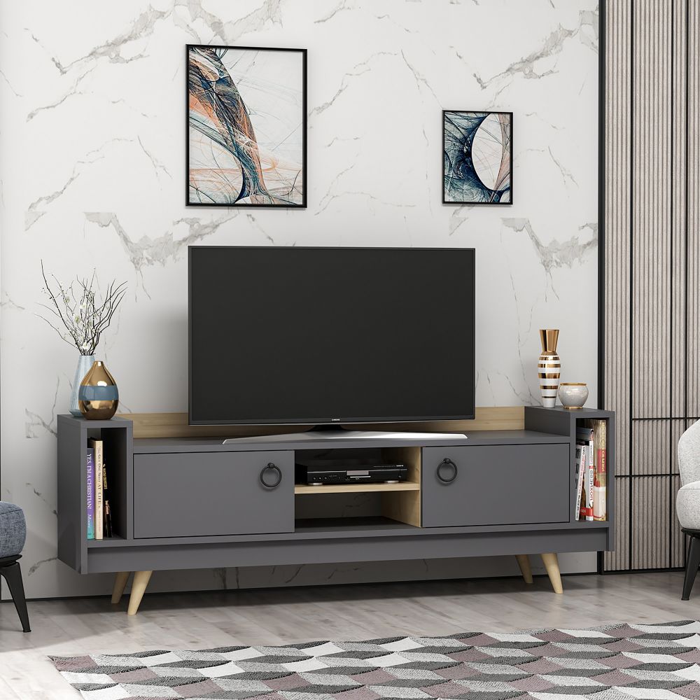 Tyler - TV Stalak Antracit, Hrast — Bazzar.ba