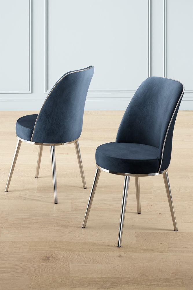 Pefa - Set stolica Anthracite, Chrome (4 komada) — Bazzar.ba