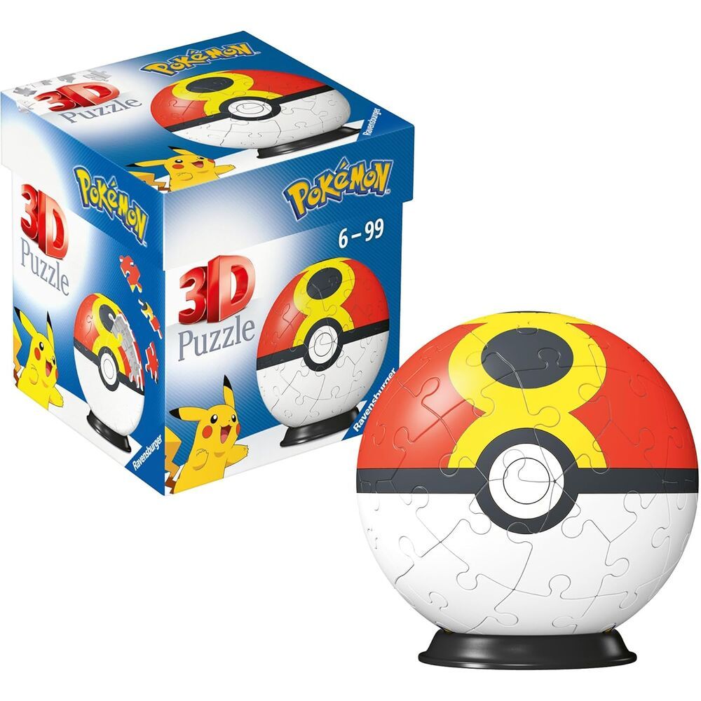 3D Puzzle Poke Ball Pokemon - 54 Dijelova — Bazzar.hr