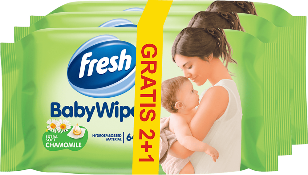 Fresh vlažne maramice Kamilica 2+1gratis 3x64kom — Bazzar.ba
