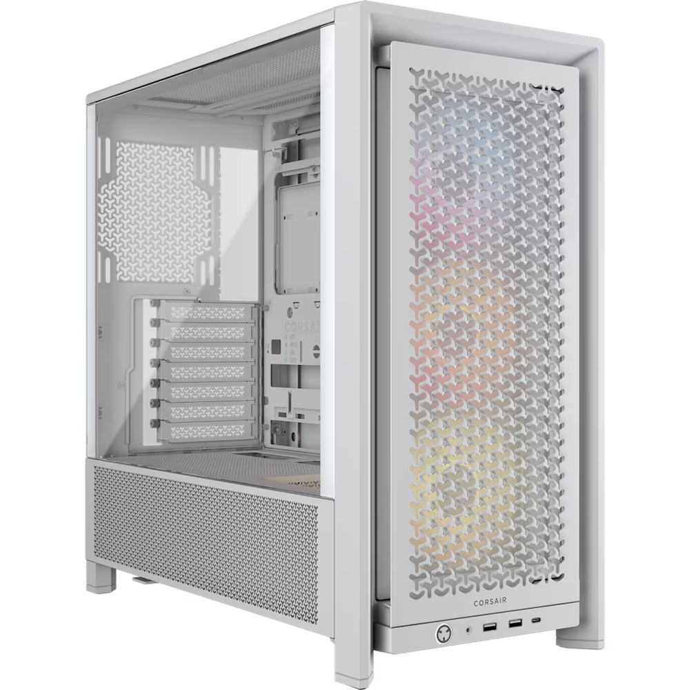Corsair kućište Frame 4000D ARGB, White Mid-Tower, 3x — Bazzar.hr