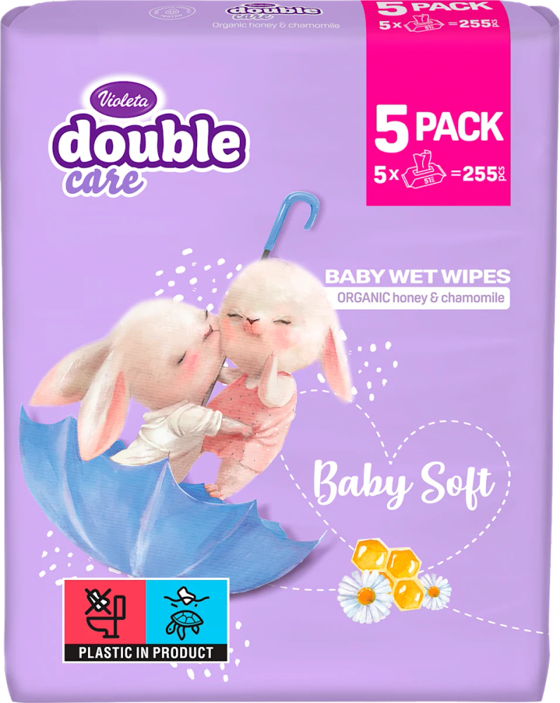 Violeta Baby vlažne maramice Soft 5 Pack — Bazzar.rs