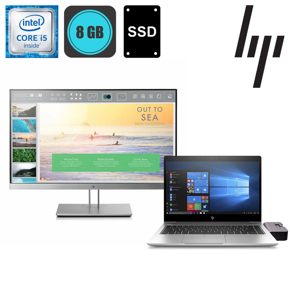 HP EliteBook 840 G5, i5-8365U + HP EliteDisplay E233 + — Bazzar.hr
