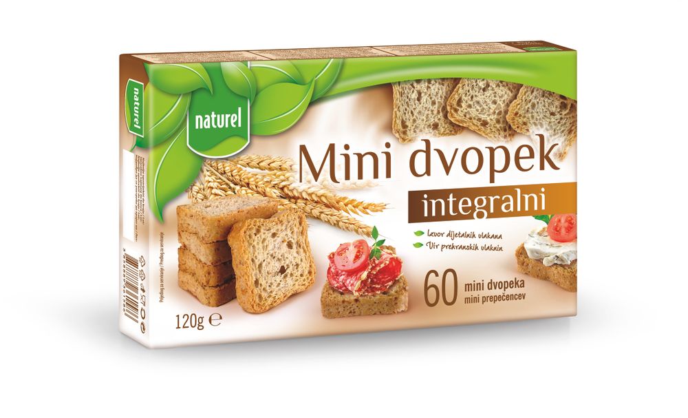 Naturel mini dvopek integralni 120g — Bazzar.hr