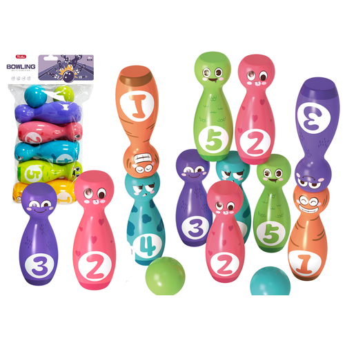 Set za kuglanje Smiley sa kuglama u boji 10 kom — Bazzar.hr