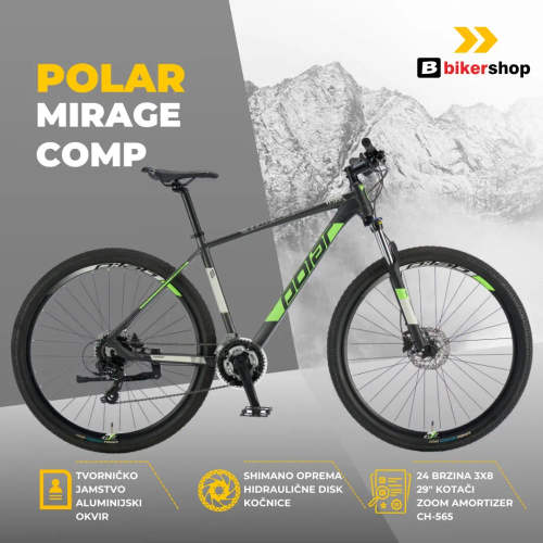 BICIKL POLAR MIRAGE COMP 29" Black-neon — Bazzar.hr