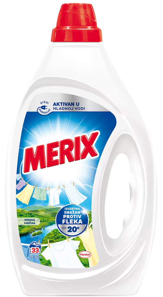 Merix Tečni deterdžent Gorska svežina 1,485L,33 pranja — Bazzar.rs