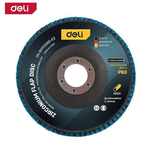 Lamelarni brusni disk ZN INOX/METAL 125mm G60 Deli — Bazzar.ba