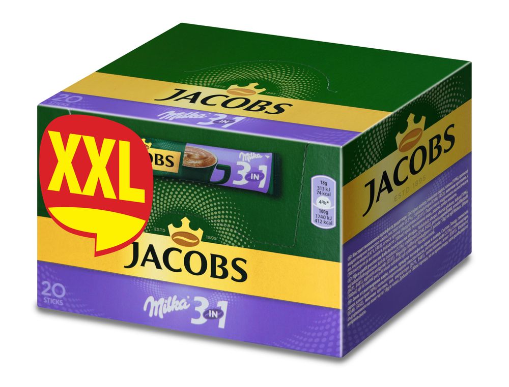 Jacobs kava in milka 3U1 XXL promo 20 komada x 18g — Bazzar.hr