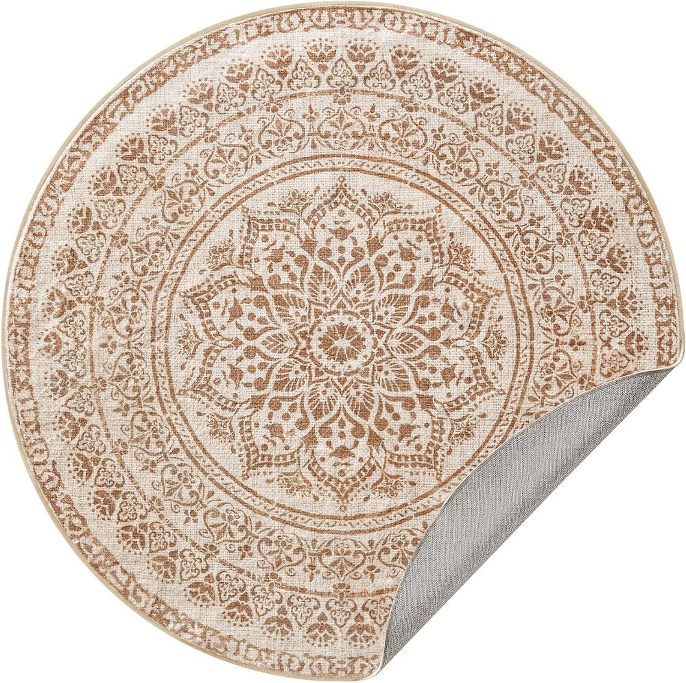 SONGMICS HOME Okrugli Tepih, 120 cm, Boho Stil — Bazzar.hr