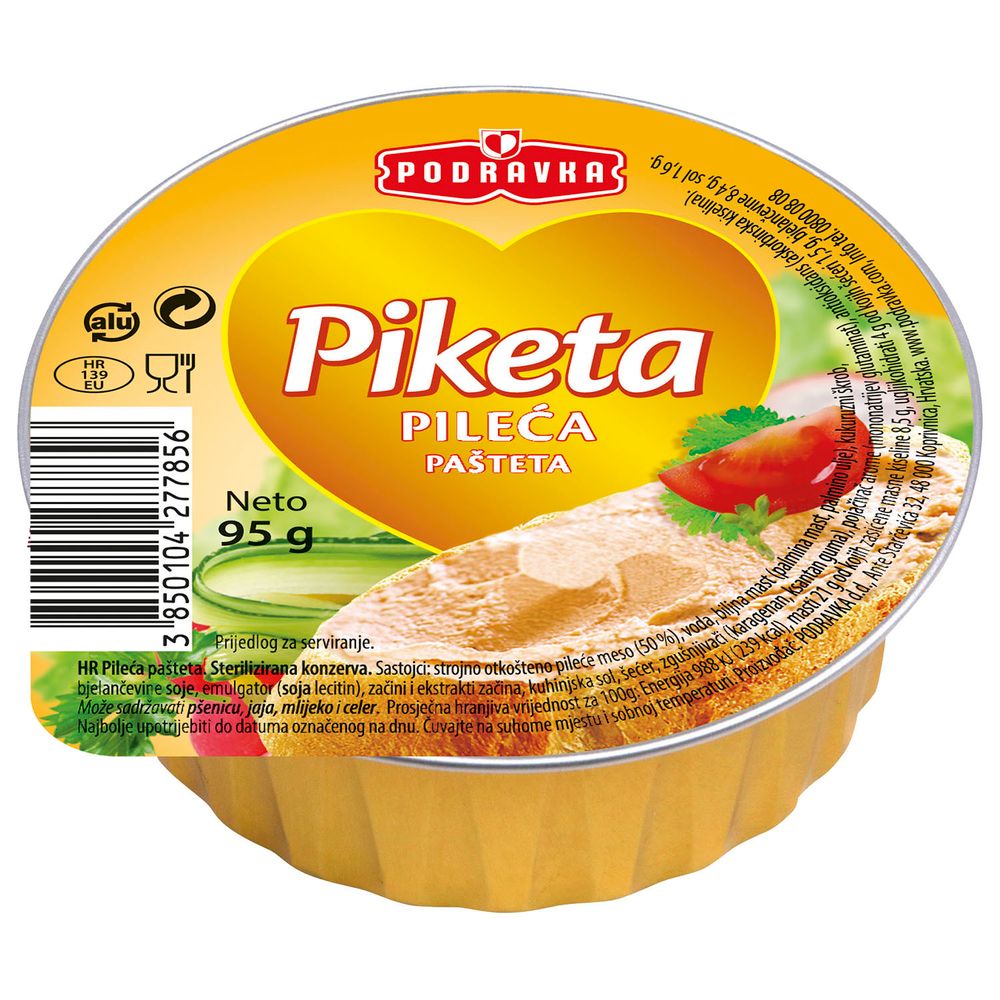 Piketa Pileća pašteta Eco 95g — Bazzar.ba