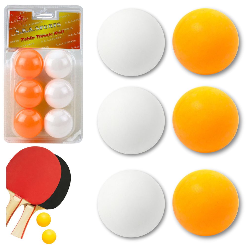 Set od 6 loptica za stolni tenis - bijele i narančaste — Bazzar.hr